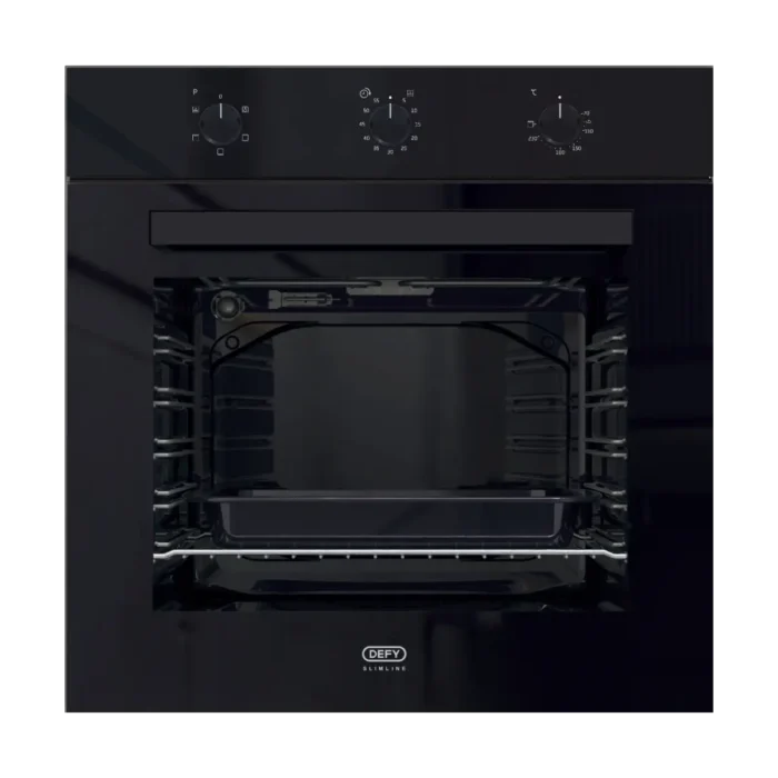 Defy - Slimline Oven Black Glass - DBO483E - Luckys Discount Centre