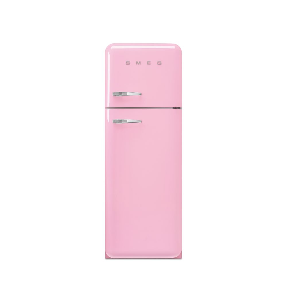 Smeg - 60cm Retro top mount freezer refrigerator Pastel Pink ...