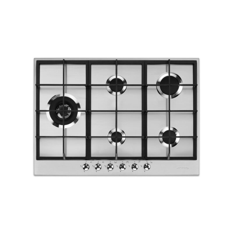 Smeg - 72,5cm 5 Burner gas Hob St/Steel - PX375LSA - Luckys Discount Centre